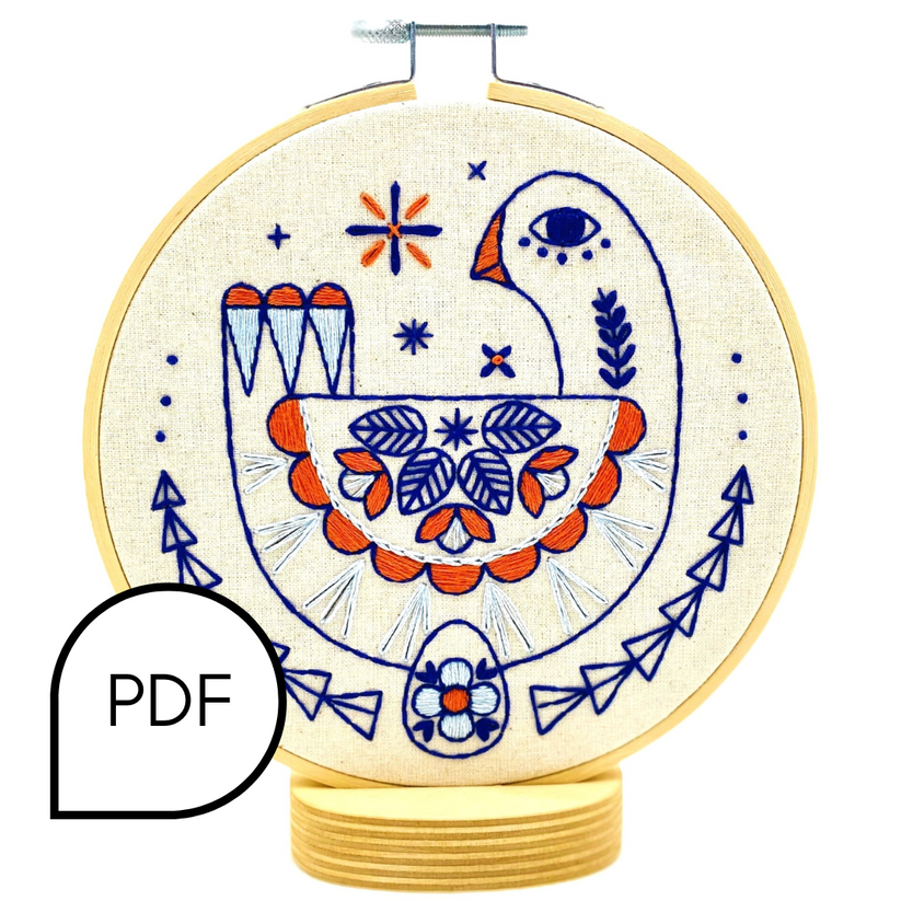 Goose Embroidery PDF Download - English and French – Hook, Line ...
