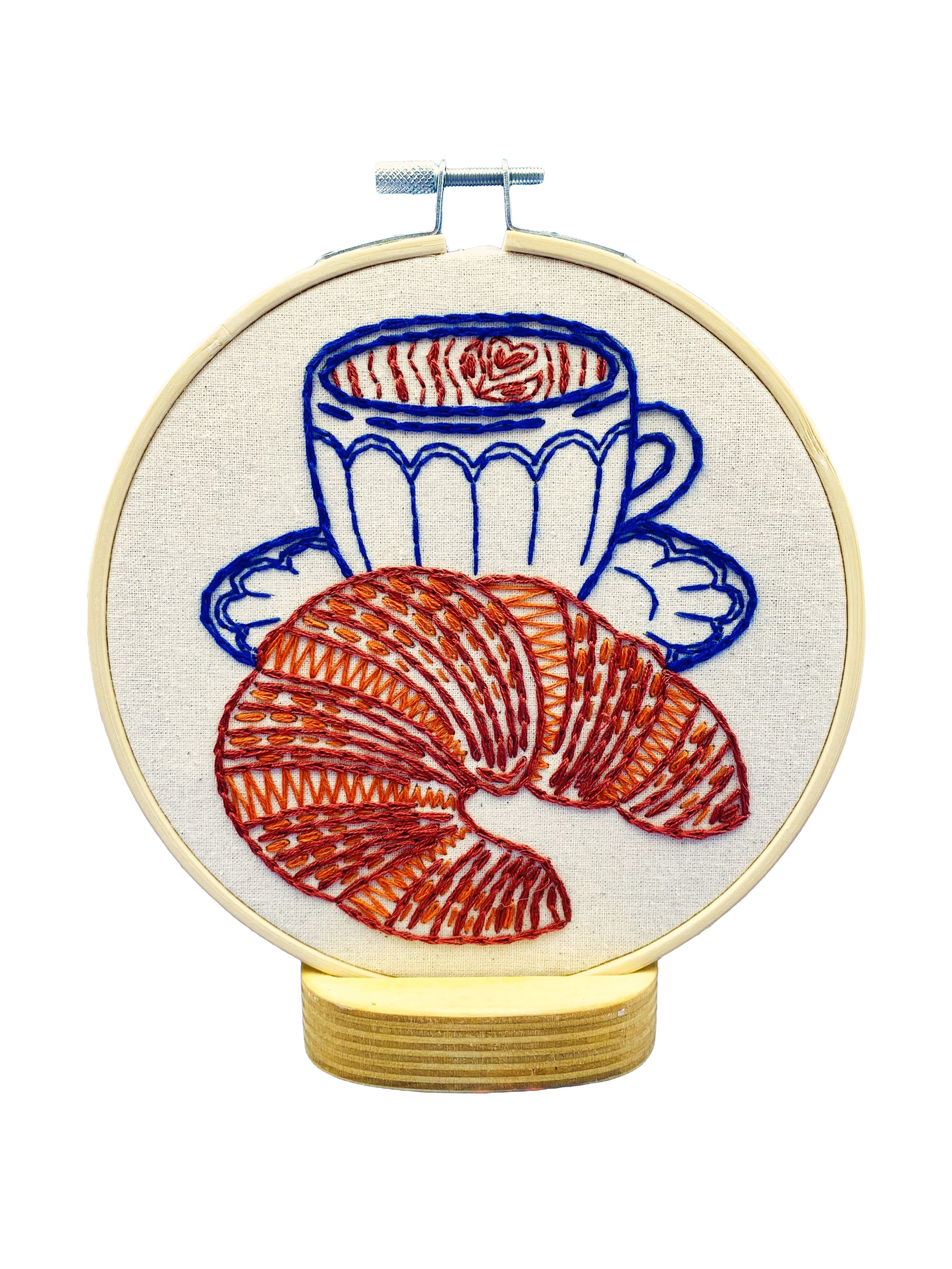 Croissant Complete Embroidery Kit – Hook, Line & Tinker - modern ...