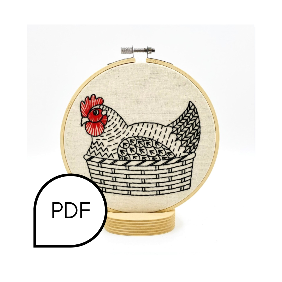 Henny Penny Embroidery PDF Download – Hook, Line & Tinker - modern ...