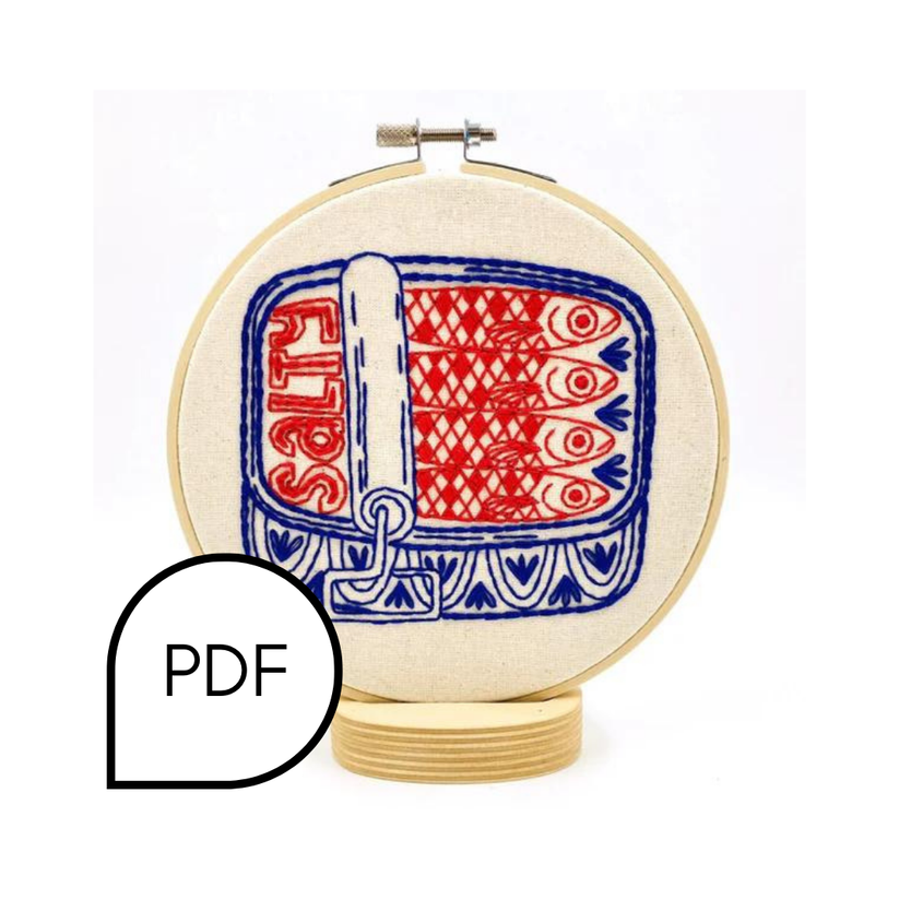 Sardines Embroidery PDF Download – Hook, Line & Tinker - modern ...