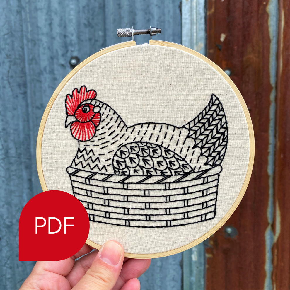 Henny Penny Embroidery PDF Download – Hook, Line & Tinker - modern ...