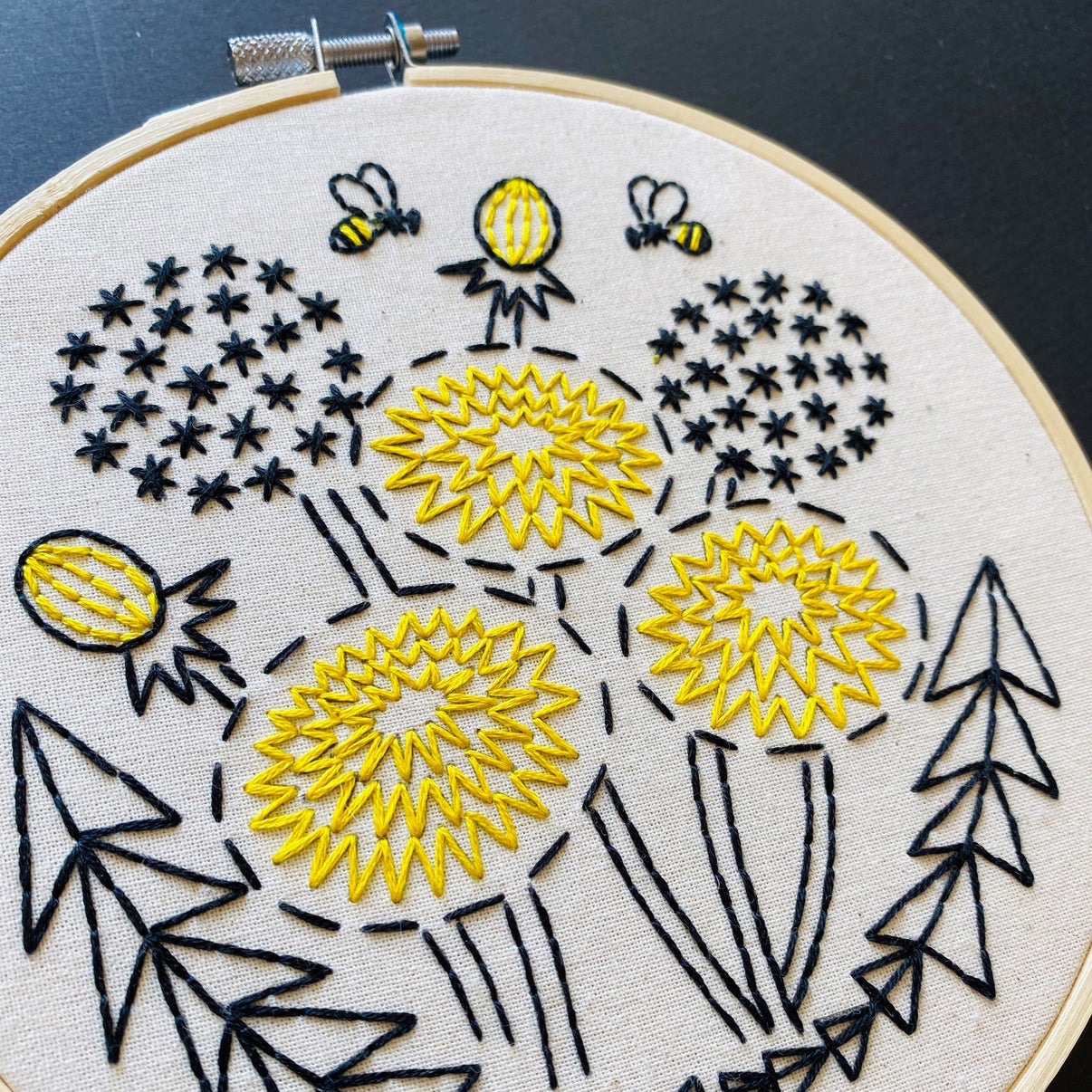 Dandelion Complete Embroidery Kit – Hook, Line & Tinker - modern ...