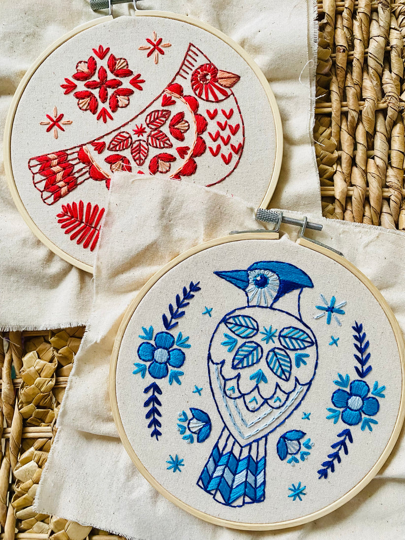 Blue Jay Complete Embroidery Kit – Hook, Line & Tinker - modern ...