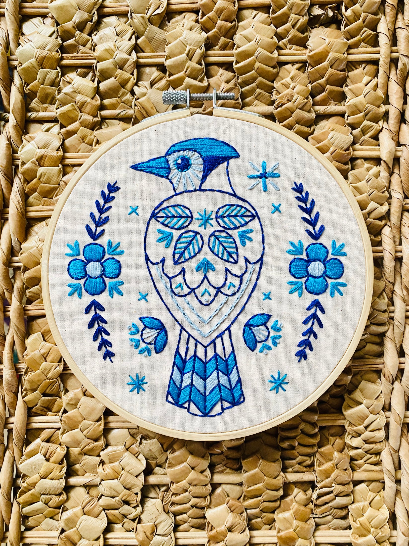 Blue Jay Complete Embroidery Kit – Hook, Line & Tinker - modern ...