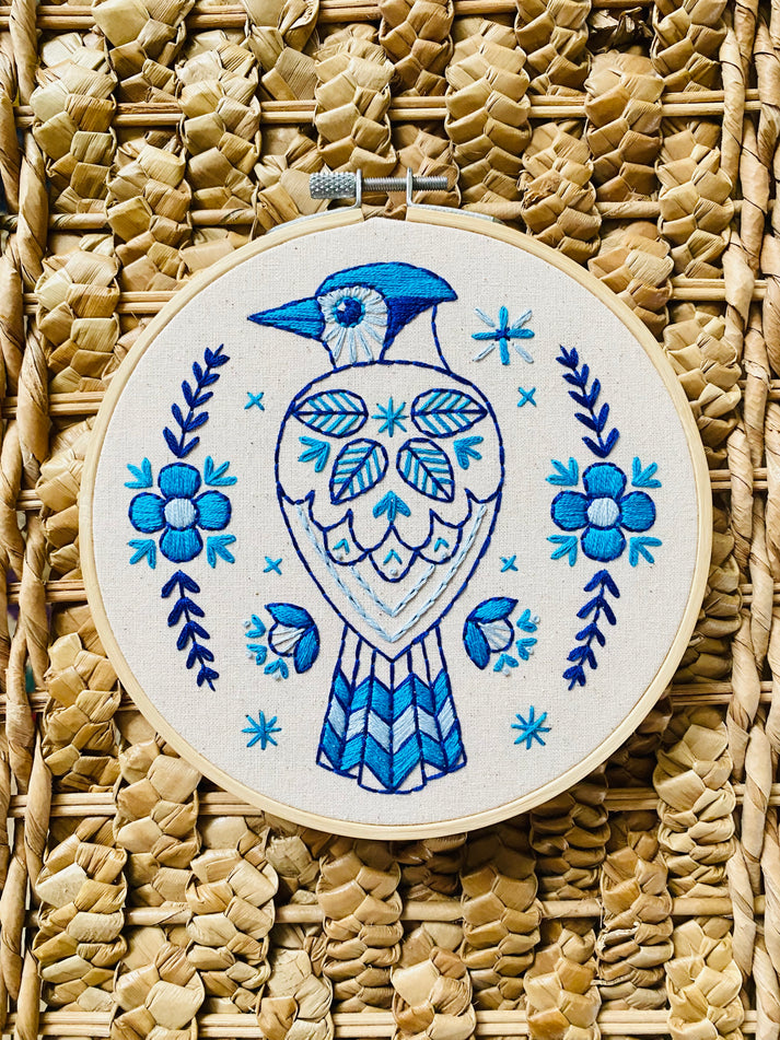 Blue Jay Complete Embroidery Kit – Hook, Line & Tinker - modern ...