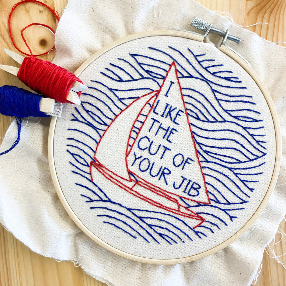Nautical – Hook, Line & Tinker - modern embroidery kits
